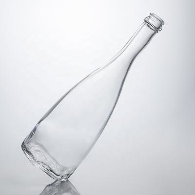 中国 カスタムロゴ 独特の花底 スーパーフリント ロング ネック 750ml ガラスボトル ジンコルク 販売のため