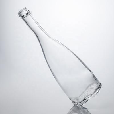 中国 カスタムロゴ 独特の花底 スーパーフリント ロング ネック 750ml ガラスボトル ジンコルク 販売のため