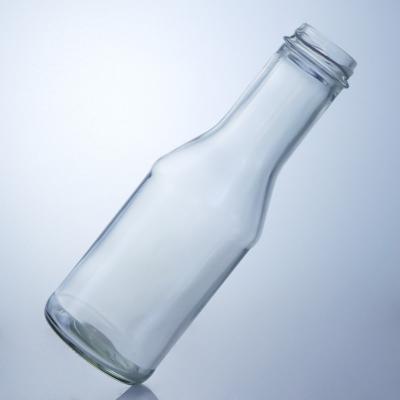 China Garrafa de vidro de pedra clara para suco de leite salada molho de pimenta ketchup 300 ml 500 ml 700 ml à venda