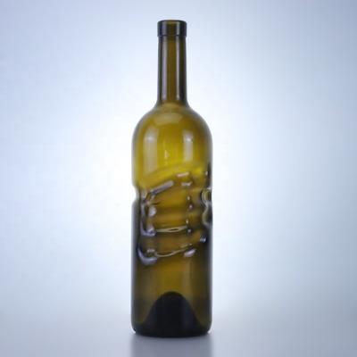 中国 500ml 750ml クリア フリント ジン ラム シャンパン テキラ 酒 コーク付き ガラスボトル 販売のため