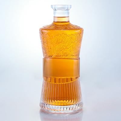 中国 カップタイプコルク 750ml 1000ml ジン・ラム・ウォッカ・ウイスキー用の透明ガラスボトル 販売のため