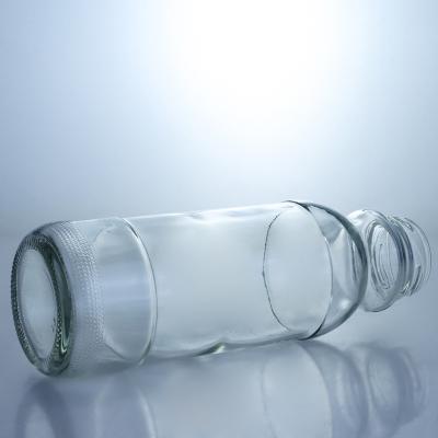 Cina Logo personalizzato Bottiglia di latte trasparente 320ml 500ml Bottiglia di caffè di succo di vetro con coperchio a vite in vendita