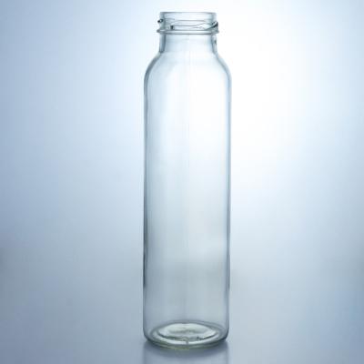 Cina 250ml 320ml 500ml 750ml 1L Clear Milk Juice Water Glass Bottle con cappuccio a vite con logo personalizzato in vendita