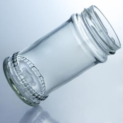 Cina Contenitore alimentare Copertura metallica Bottine di miele in vetro trasparente per lo stoccaggio personalizzato di marmellata di miele in vendita