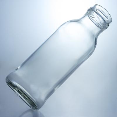Cina Materiale del corpo Vetro Bottiglia di caffè di succo di vetro con tappo a vite Bottiglia di latte trasparente 250 ml 500 ml in vendita