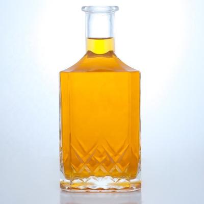 中国 375ml 500ml 700ml 750ml 1000ml オスロ酒 ジン ウィスキー ガラス ウォッカ ボトル コルク蓋付き 販売のため