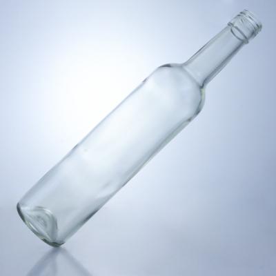 Cina 600 ml 750 ml 1000 ml di forma rotonda vuota con collo lungo bottiglie di vetro per liquori in vendita