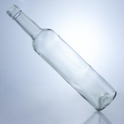 Cina 600 ml 750 ml 1000 ml di forma rotonda vuota con collo lungo bottiglie di vetro per liquori in vendita