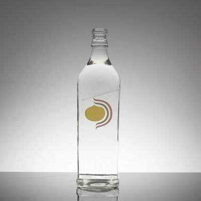 Cina Bottina a tappo a vite di vetro trasparente su misura per succo o soda 330ml 500ml 750ml in vendita