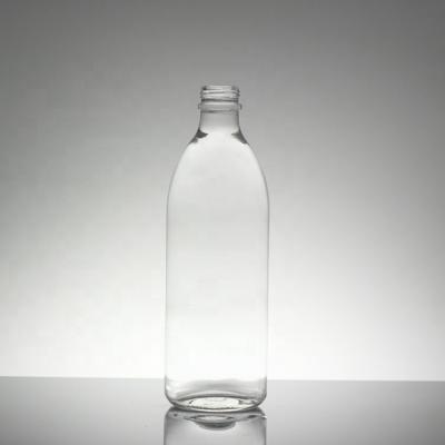 Cina Bottina a tappo a vite di vetro trasparente su misura per succo o soda 330ml 500ml 750ml in vendita