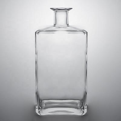 Cina Conclusione del collare di vetro 500 ml 700 ml 750 ml 780 ml Gin Rum Whiskey Tequila Spirits Flascia per sughero in vendita