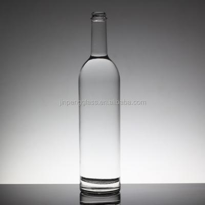 China Flint Acid Etch Botellas de vidrio de forma única para ron Liquor Brandy Whisky Vodka Tequila en venta