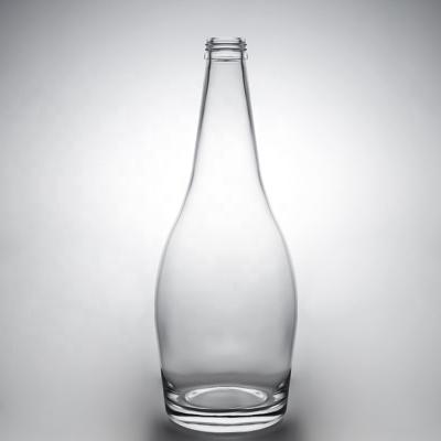 Cina Bottiglia di vetro Whisky Glass Vodka Gin Bottiglia di rum a sughero 375ml 500ml 700ml 750ml 1000ml in vendita