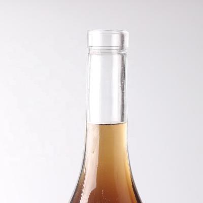 Cina 375ml Logo personalizzato inciso in forma di goccia di lacrima Bottiglia in vetro di gin rum con tappi per liquori in vendita