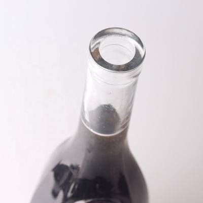 Cina 375ml Logo personalizzato inciso in forma di goccia di lacrima Bottiglia in vetro di gin rum con tappi per liquori in vendita