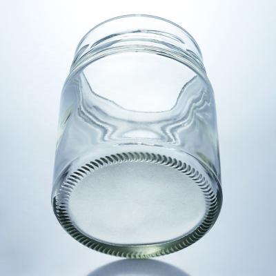 Cina Vaso di miele di vetro rotondo a bocca larga da 500 ml con tappo metallico e materiale di base in vetro in vendita