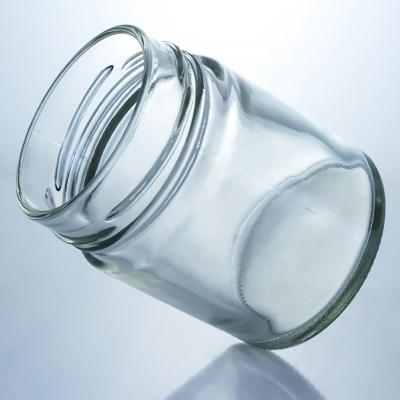 Cina Vaso di miele di vetro rotondo a bocca larga da 500 ml con tappo metallico e materiale di base in vetro in vendita