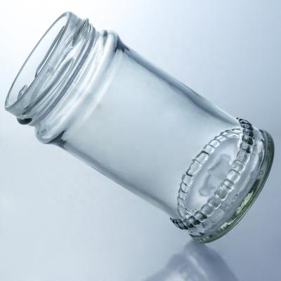 Cina Disegno unico 100ml 300ml 500ml Country Honey Glass Jar con coperchio Prodotti in vetro trasparente in vendita