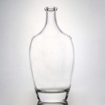 China Flint Redondo Vazio 375ml 500ml 750ml 1000ml Liquor Vodka Tequila Whiskey Fota com tampa de parafuso à venda