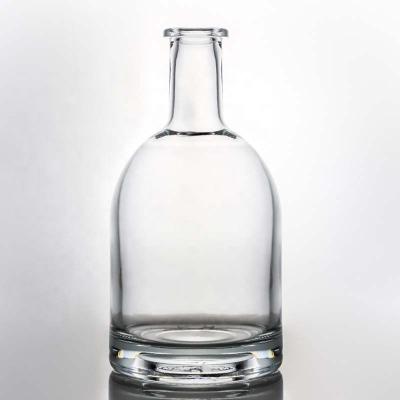 China Flint Redondo Vazio 375ml 500ml 750ml 1000ml Liquor Vodka Tequila Whiskey Fota com tampa de parafuso à venda