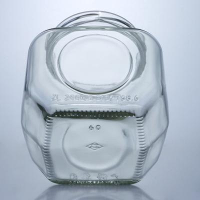 Cina 600 ml di barattolo di cibo in vetro per salsa di miele e chili Capo in alluminio conveniente e elegante in vendita