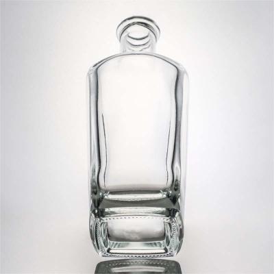 China Garrafa única de vidro quadrada para uísque, vodka, tequila, gin, rum, fecho, cortiça incluída à venda