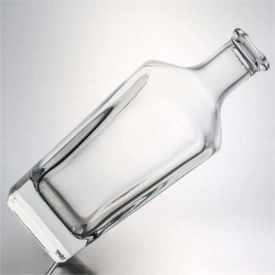China Garrafa única de vidro quadrada para uísque, vodka, tequila, gin, rum, fecho, cortiça incluída à venda