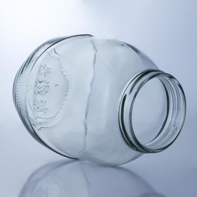 Cina Vaso di vetro rotondo trasparente per la manipolazione della superficie deccale nella soluzione di produzione alimentare in vendita