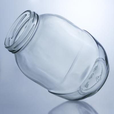 Cina Vaso di vetro rotondo trasparente per la manipolazione della superficie deccale nella soluzione di produzione alimentare in vendita