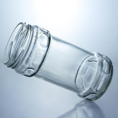 Cina Prodotto in vetro rotondo trasparente di qualità alimentare con vaso di miele a vite per le vostre esigenze uniche in vendita