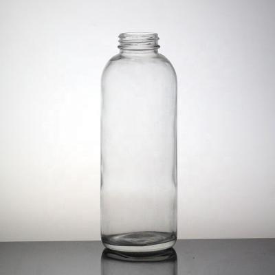 China Clear Apple Shaped Juice Bottle 500ml High Flint Glass Bottle with Plastic Cap for sale