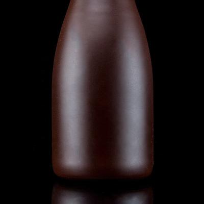 Cina Bottiglia di 500 ml di champagne con finitura opaca Collare in vetro rivestito di rame in vendita