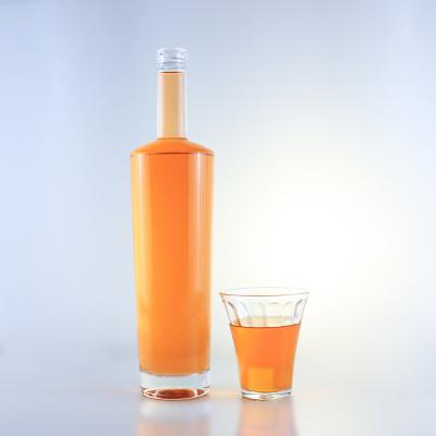 Cina Empty Clear Flint Gin Rum Champagne Brandy Whisky Liquor Bottiglia di vetro con logo personalizzato in vendita