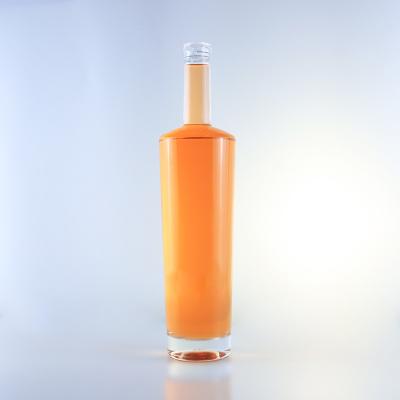 Cina Empty Clear Flint Gin Rum Champagne Brandy Whisky Liquor Bottiglia di vetro con logo personalizzato in vendita
