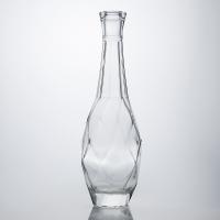 China Wide Cork Round Glass Bottle for Brandy Gin Rum and Vodka Packaging Solution for sale