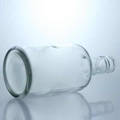 Cina Bottiglia di liquore in vetro a cappuccio a collo lungo su misura per la bobina a vite Gin Vodka Brandy Forma su misura in vendita