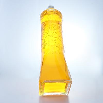 China Industriële drankglasfles met een unieke vorm en geïmprimeerd superklein materiaal Te koop