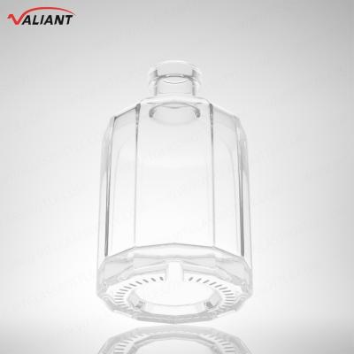 Cina Rum Vodka Whisky Tequila Gin Bottiglia 250ml Super Flint Glass con sughero e forma personalizzata in vendita