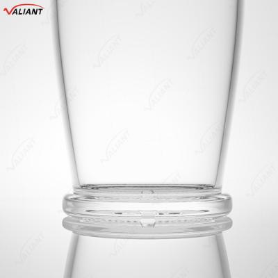 China Whiskey Vodka Tequila Brandy Gin Rum Garrafa de vidro com cortiça 750 ml Forma personalizada à venda