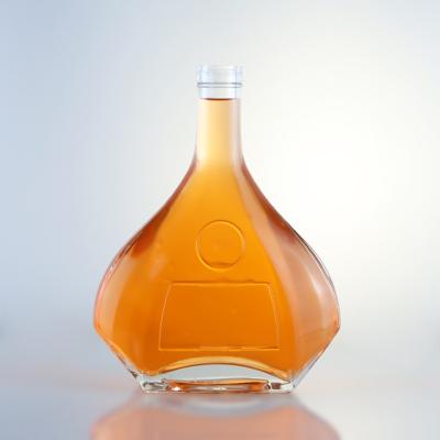 China Logotipo personalizado garrafa de vidro para Brandy Gin Rum Whisky Design exclusivo e Super Flint à venda
