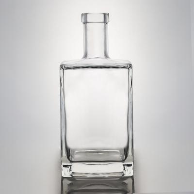 Cina Vaso di qualità alimentare 700 ml 750 ml rum vodka whisky tequila gin bottiglia con tappo personalizzato in vendita