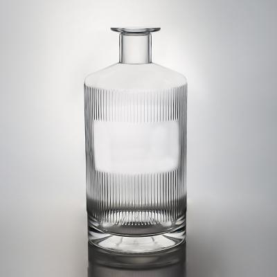 中国 オーダーメイド形 700ml 750ml ラム ウォッカ ウィスキー テキラ ジン ガラスボトル コルクロゴ 販売のため