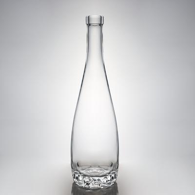 中国 オーダーメイド形 700ml 750ml ラム ウォッカ ウィスキー テキラ ジン ガラスボトル コルクロゴ 販売のため
