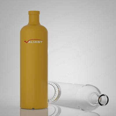 Cina Materiale del corpo Vetro 750 ml Super Flint Rum Vodka Whisky Tequila Gin Bottiglia con sughero in vendita