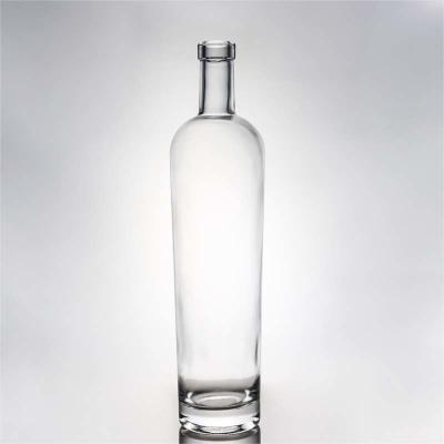 Cina Vendita diretta bottiglia di vetro con coperchio per rum vodka whisky tequila gin chiaro o personalizzato in vendita