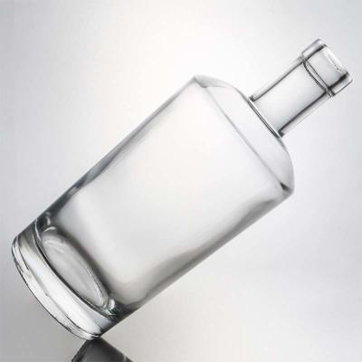 中国 コラー素材 ガラス 750ml 丸い形 透明な石灰瓶 パーソナライズド ジン・ラム 販売のため