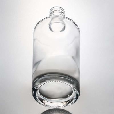 中国 コラー素材 ガラス 750ml 丸い形 透明な石灰瓶 パーソナライズド ジン・ラム 販売のため