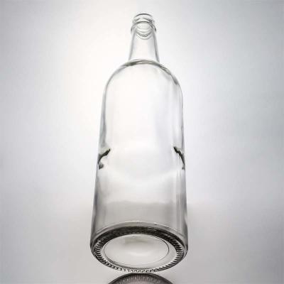 Cina Manipolazione superficiale Bottiglia di vetro deccale 1000 ml di forma rotonda Perfetto per Gin Rum Champagne Liquor in vendita