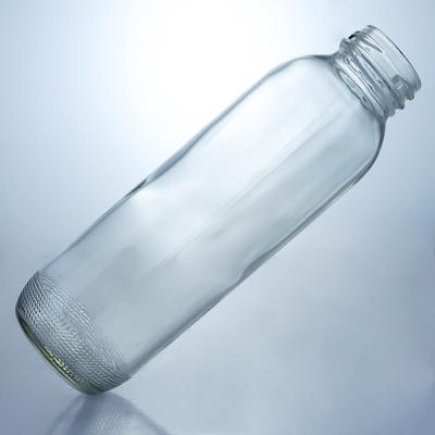 Cina Bottiglie di vetro ghiacciato trasparente personalizzate per bevande e collare di vetro entro il vostro budget in vendita