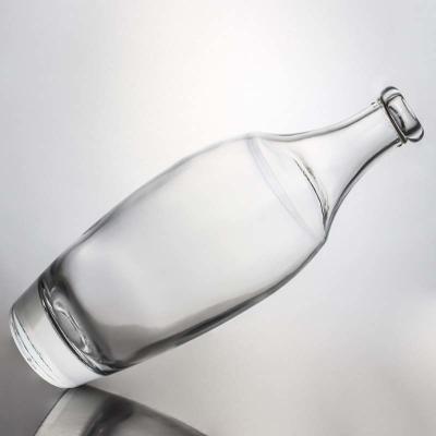 Cina Collare di vetro 500ml 700ml 1000ml Gin vuoto Flint Rum Champagne Latte con sughero in vendita